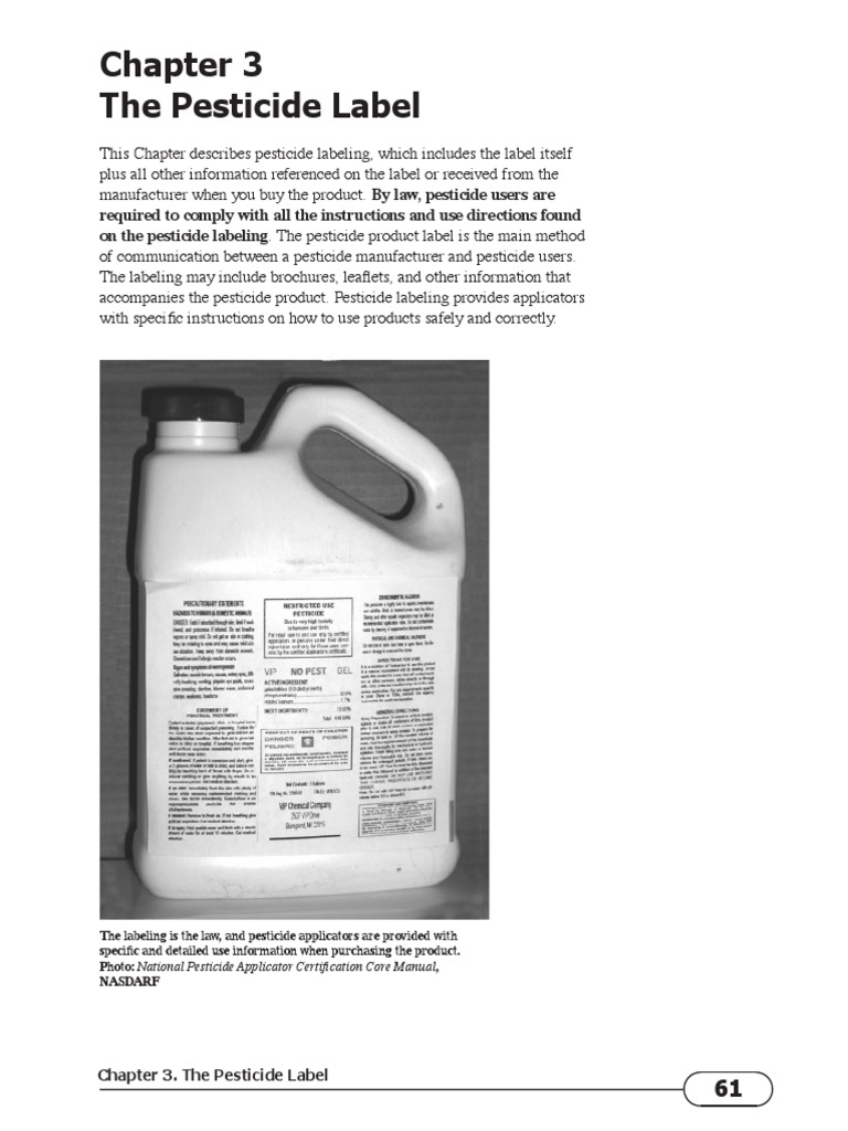 The Pesticide Label | PDF | Pesticide | Personal Protective Equipment
