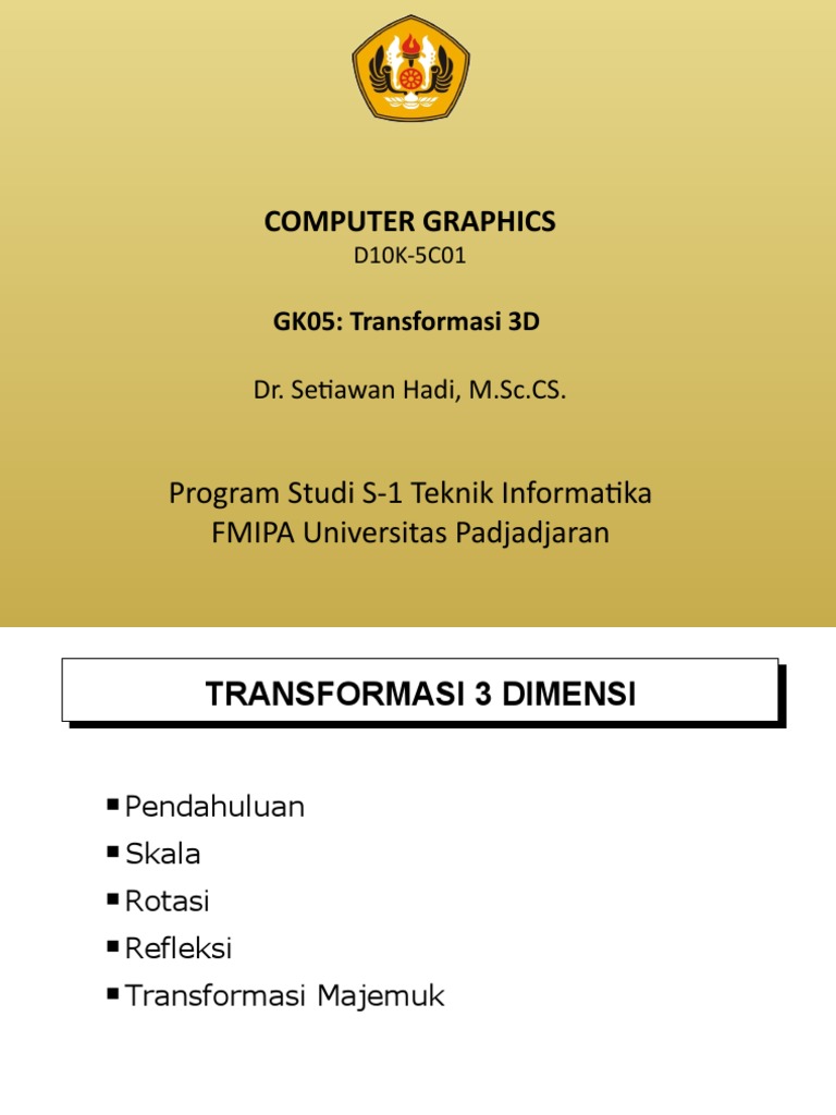 GK05 - Transformasi 3D | PDF
