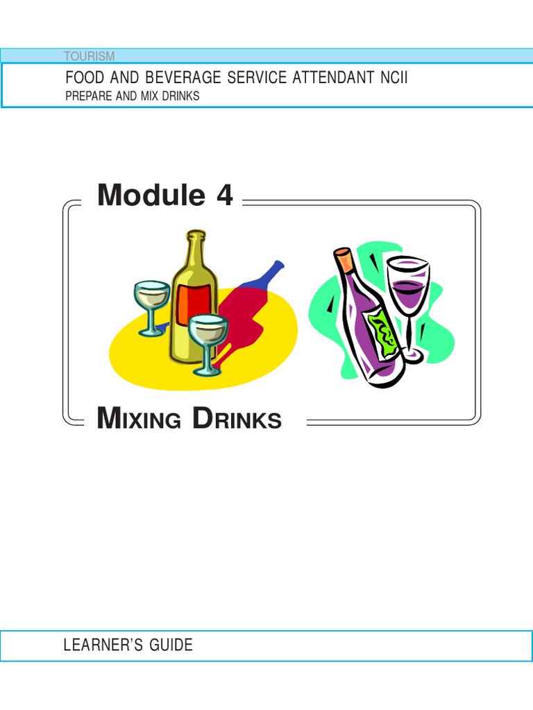 Mixing Drinks: A Learner's Guide | PDF | Alcoholic Drinks | Cocktails