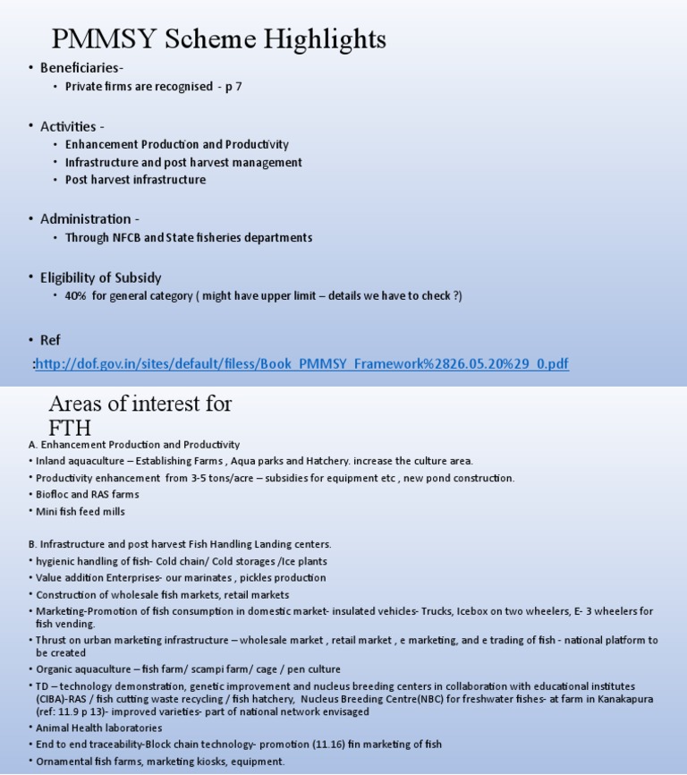 PMMSY Scheme 2020-2025 Highlights | PDF