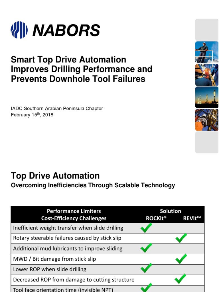 003 - Presentation From Nabors Drilling PDF | PDF | Drilling | Oil Well