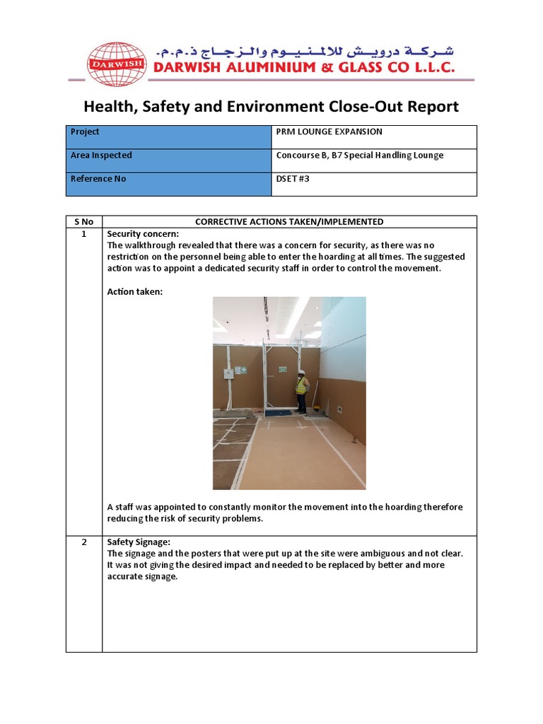HSE Close Out Report | PDF | Working Conditions | Public Health