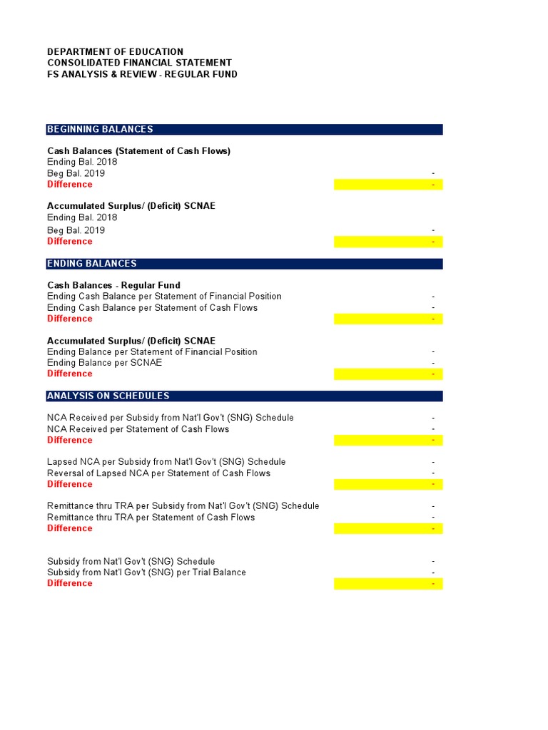 FS CONSOLIDATOR NEW FORMAT V.3.31.2020 Revised | PDF | Debits And ...