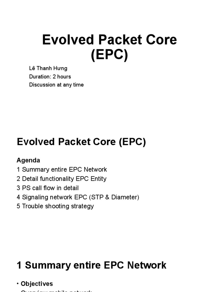 Evolved Packet Core (EPC) | PDF | Telecommunications Standards ...