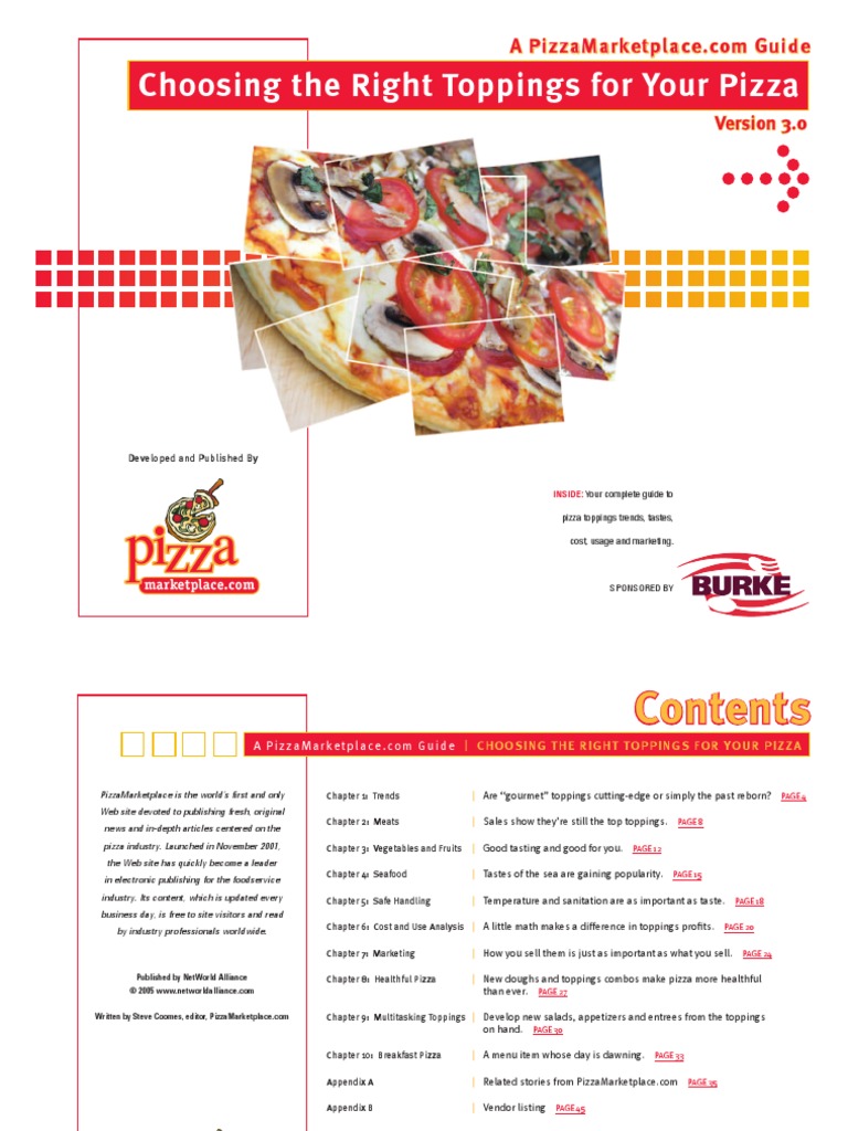 Choosing The Right Toppings For Your Pizza: Developed and Published by ...