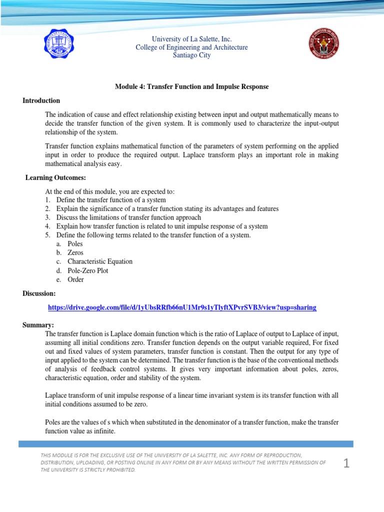 Module 4 Feedback and Control System | PDF | Laplace Transform ...