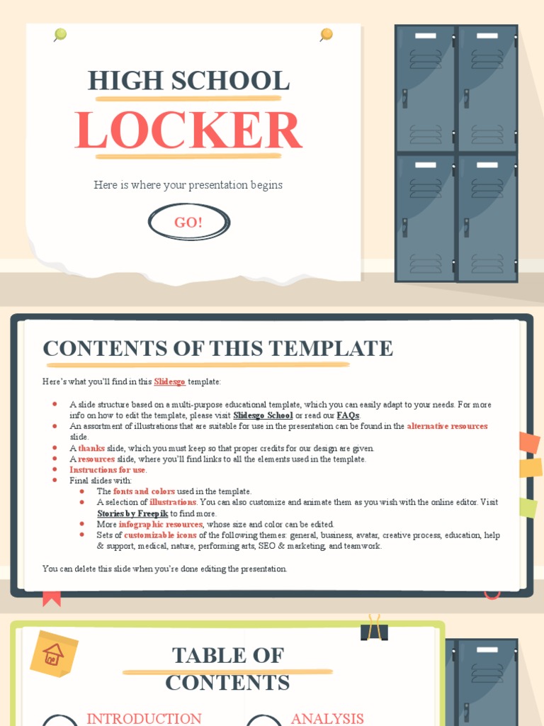 Interactive High School Locker by Slidesgo | PDF | Planets | Solar System