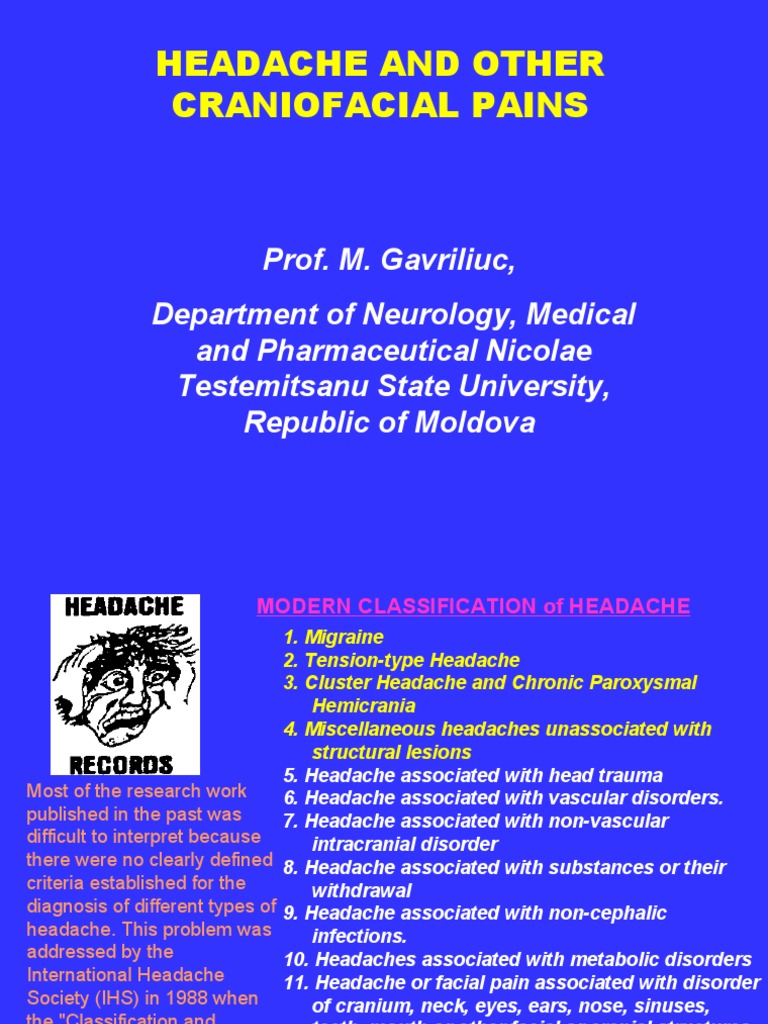 Classification and Characteristics of Migraine Headaches: A ...