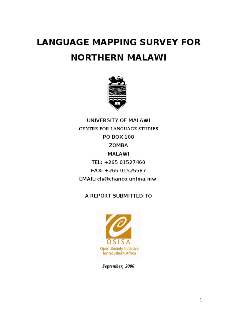 Language Mapping in Northern Malawi | PDF | Dialect | Focus Group