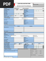 Cash Declaration Form | PDF | Banks | Identity Document