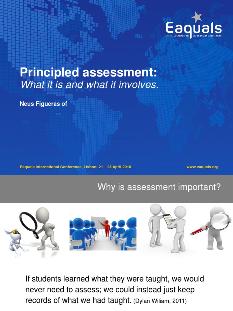 Principled Assessment What It Is and What It Involves | PDF ...