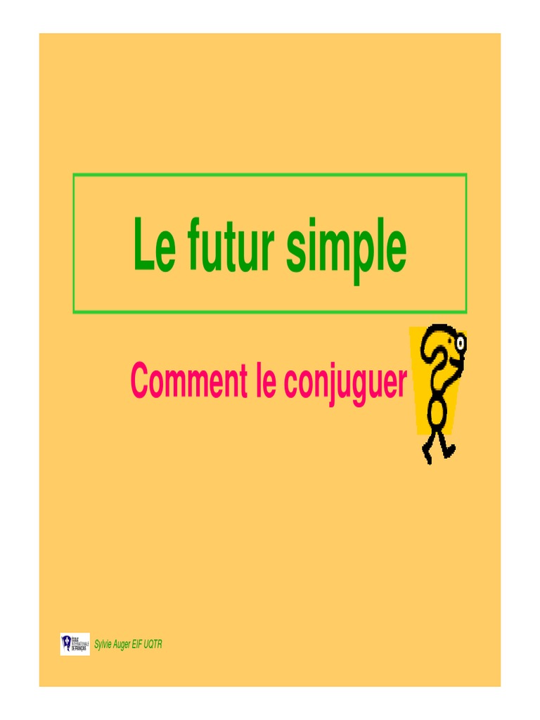 Le Futur Simple Conjugaison | PDF | Verbe | Relations syntaxiques