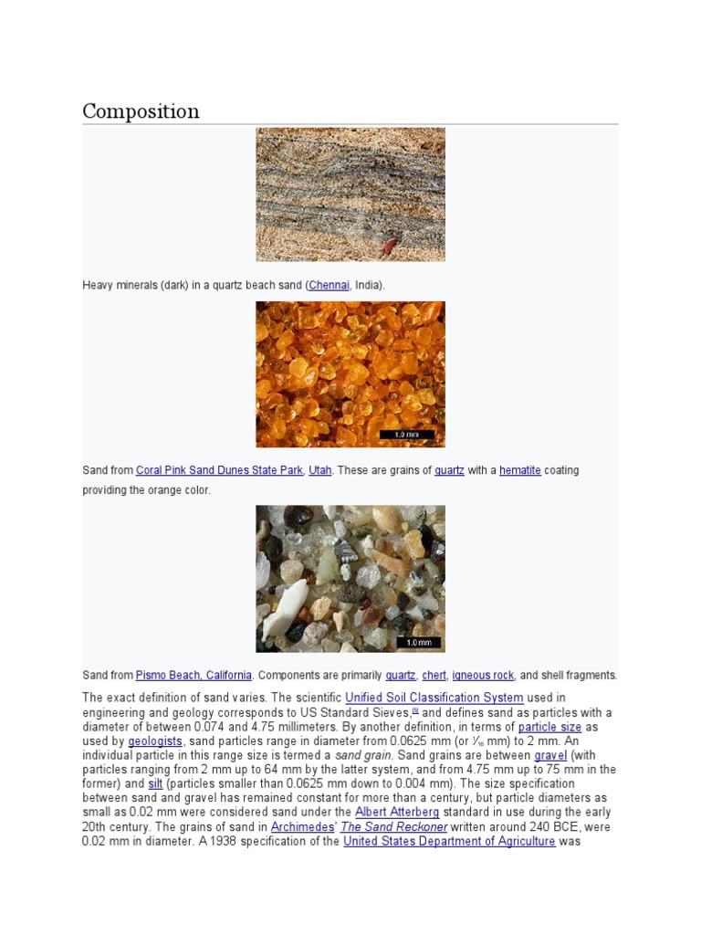 Composition: Chennai | PDF | Sand | Sedimentology
