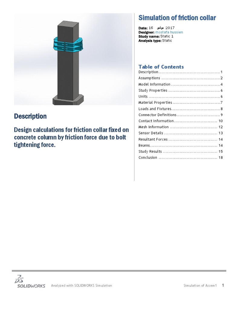 Calculation Sheet For Friction Collar PDF | PDF | Young's Modulus ...