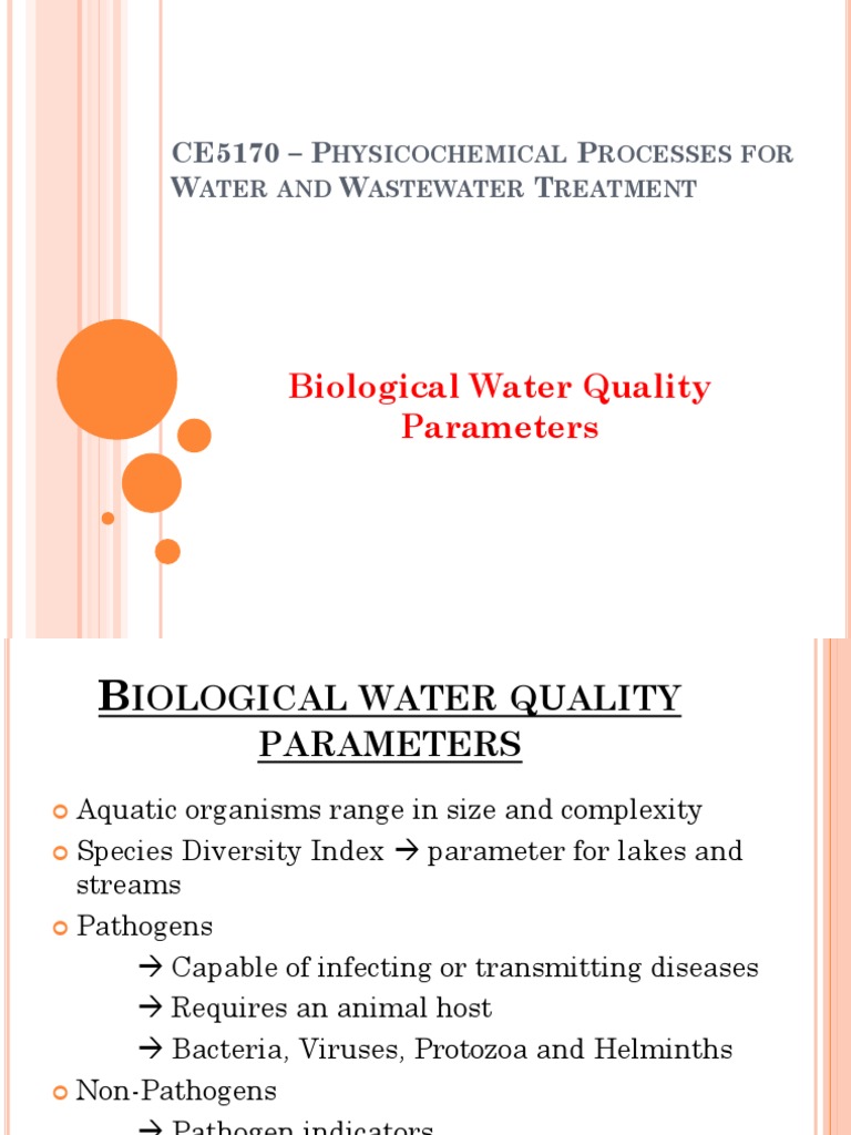 Biological Water Quality Parameters | PDF | Virus | Bacteria