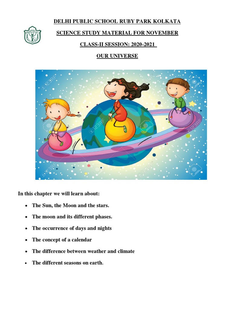 Class 2 Science Study Material - Nov | PDF | Night | Earth