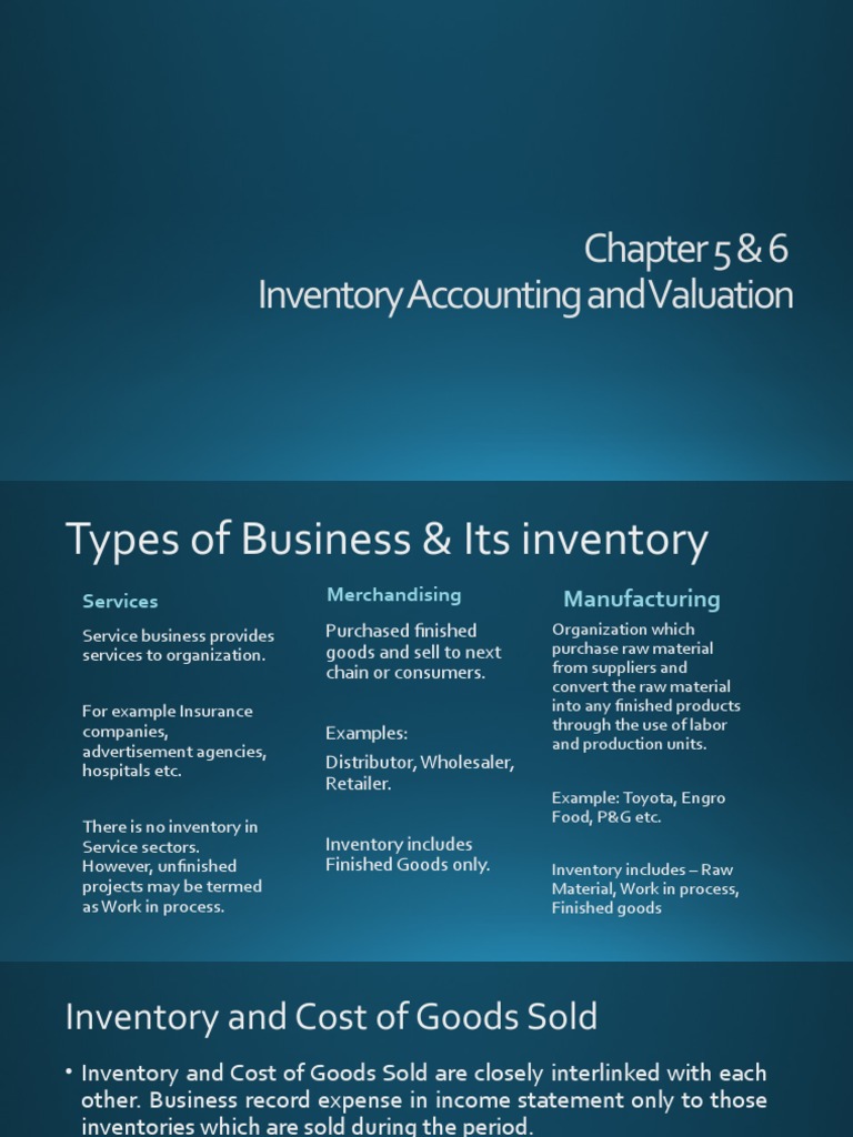 Chapter 5 - 6 - Inventory Accounting and Valuation | PDF | Inventory ...