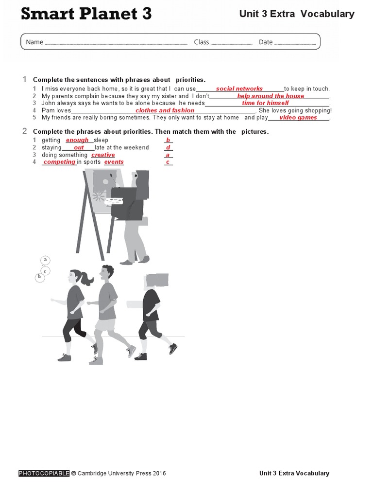 Unit 3 Extra Vocabulary With Answers | PDF