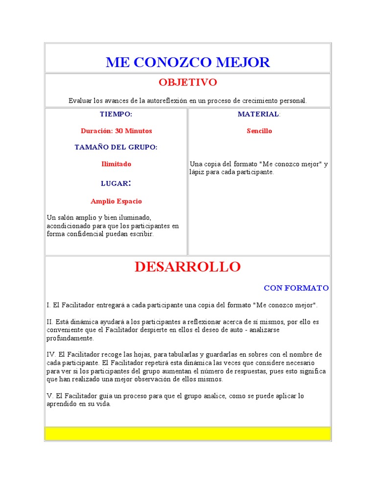 Me Conozco Mejor | PDF