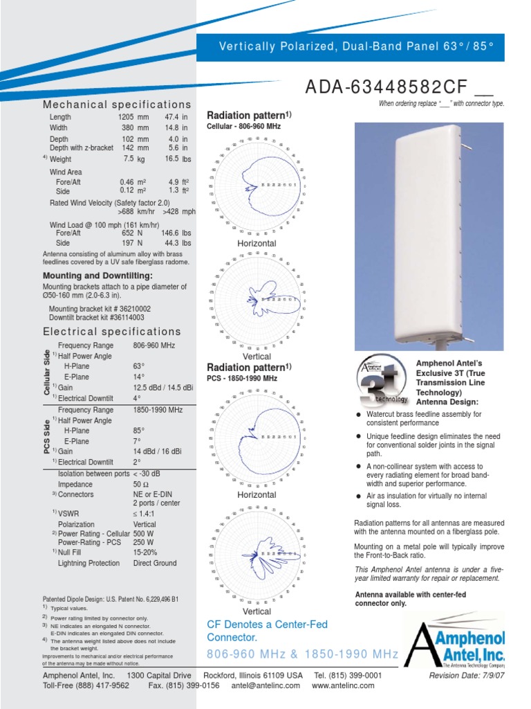 ADA-63448582CF - : Mechanical Specifications | Download Free PDF ...