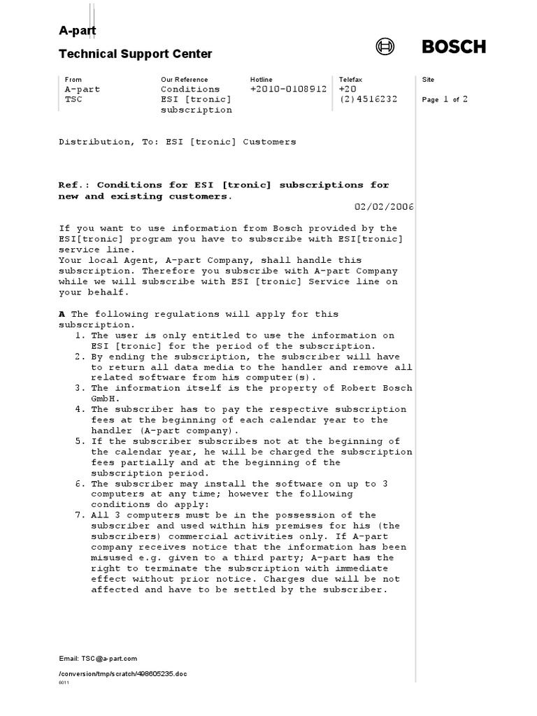 ESI Subscription Contract Eg | PDF | Subscription Business Model ...