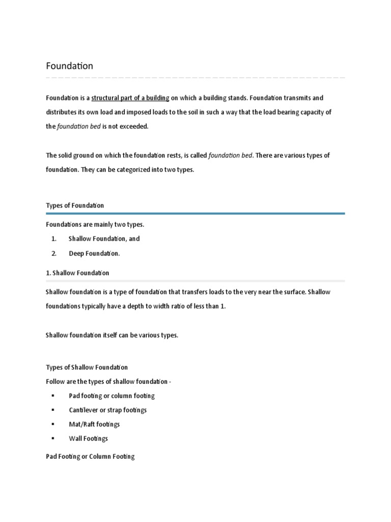 An In-Depth Look at Foundation Types: Exploring the Differences Between ...