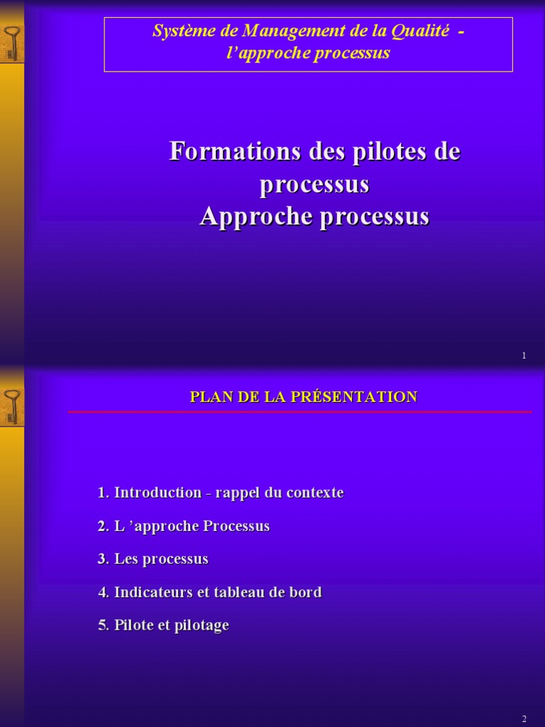 Formation - Pilotes Processus | PDF | Système de management de la ...