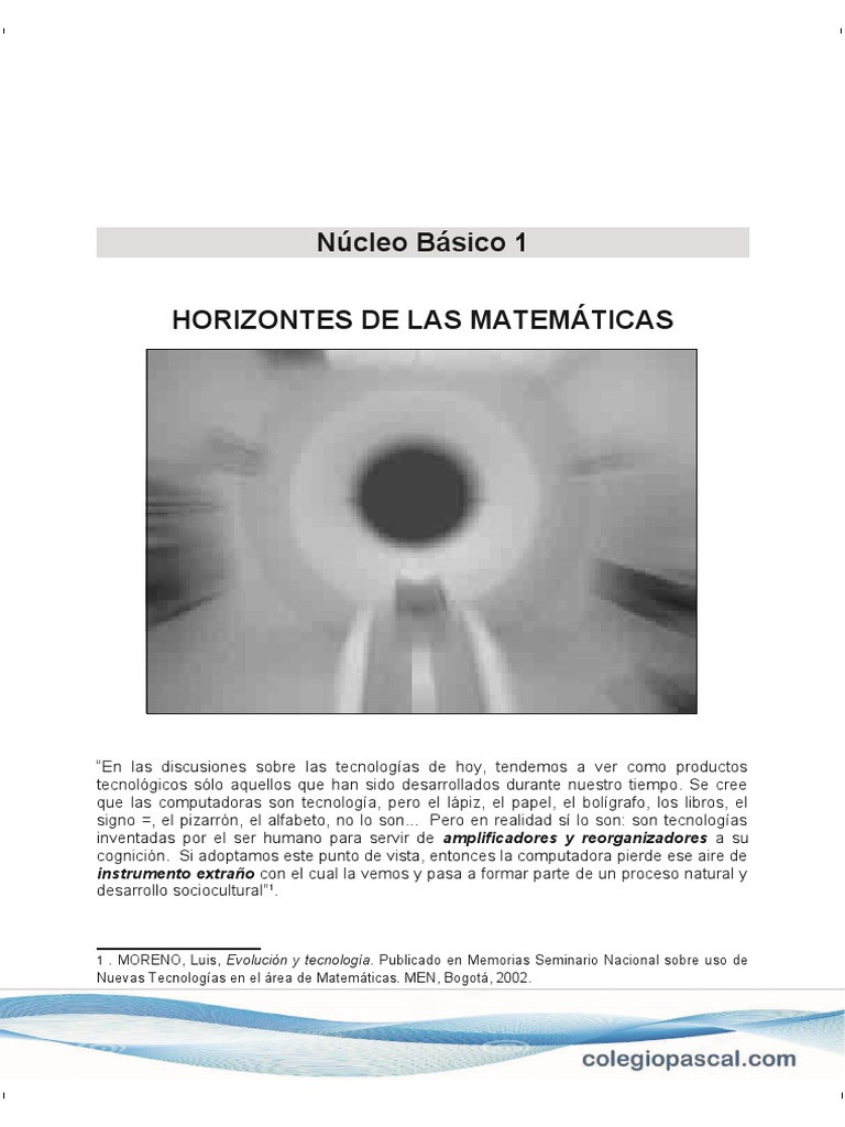 Horizontes de Las Matemáticas Nucleo 1 | PDF | Raíz cuadrada ...