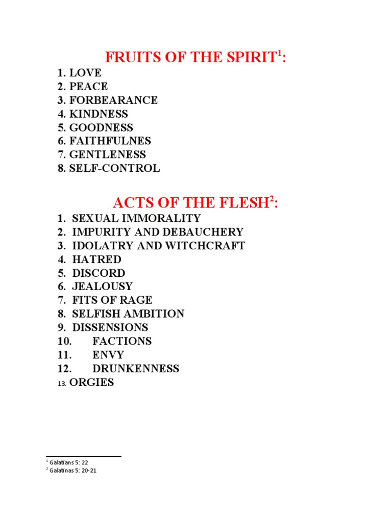 Fruits of The Spirit | PDF