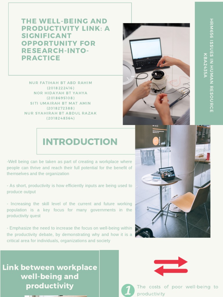 The Well-Being and Productivity Link | PDF | Employment | Motivation