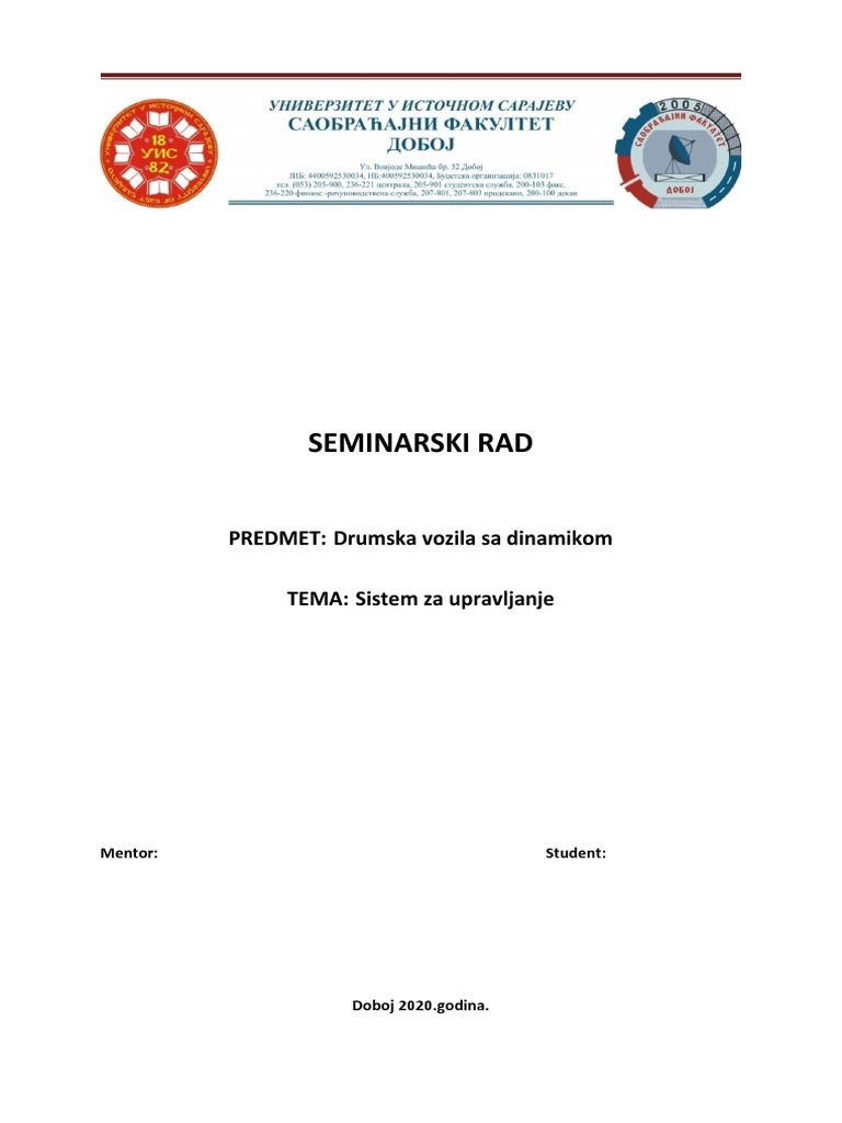 Sistem Za Upravljanje | PDF