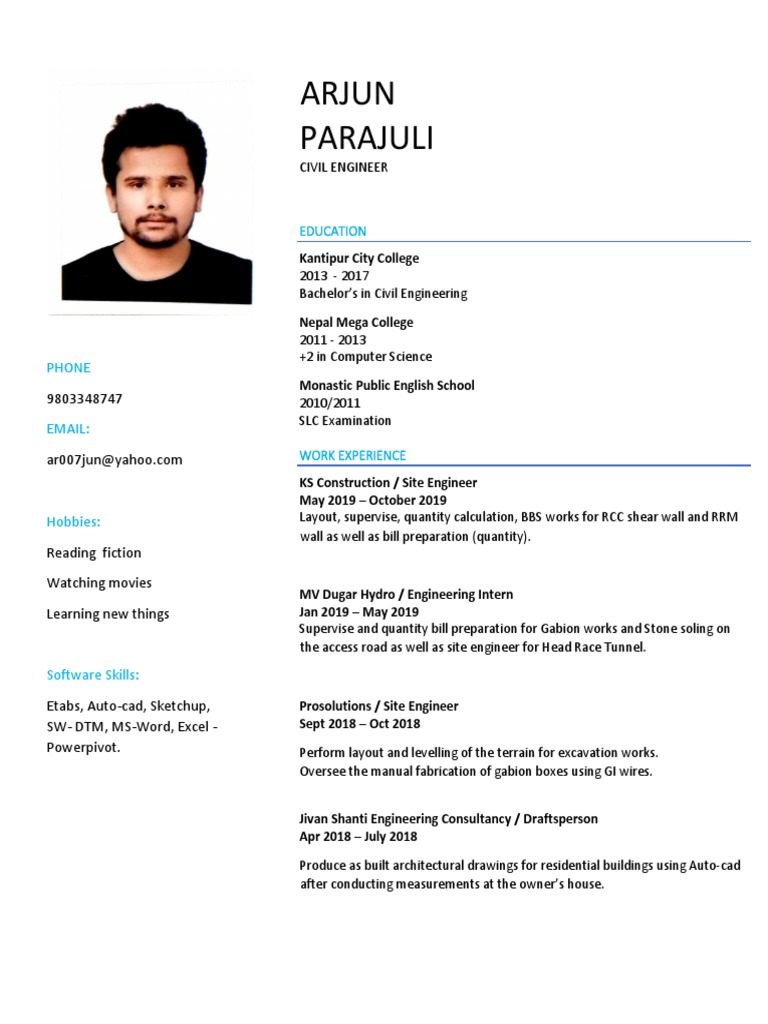 CV Arjun Parajuli | PDF