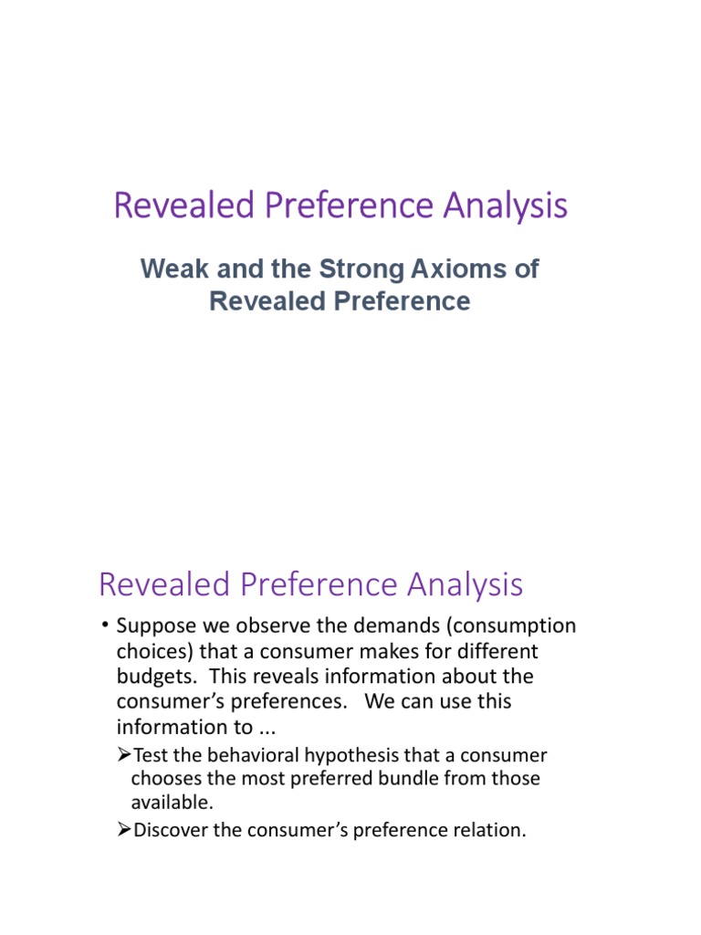 WARP&SARP (2) Notes PDF | PDF | Economic Theories | Microeconomics