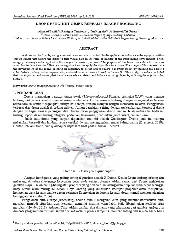 Drone Pengikut Objek Berbasis Image Processing | PDF | Komputer ...