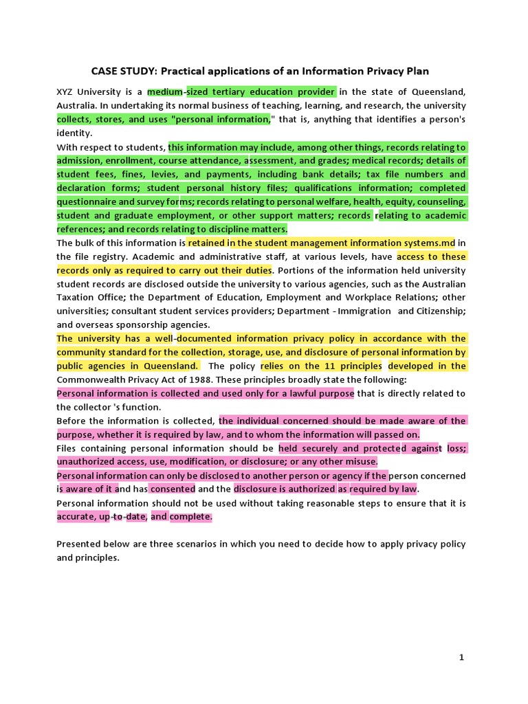 Privacy Policy Case Study Analysis | PDF | Privacy | Privacy Policy