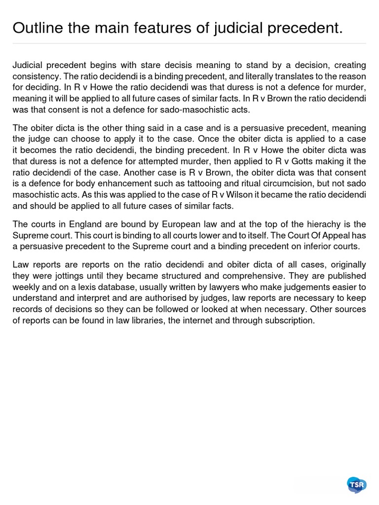 Judicial Precedent 3 | PDF