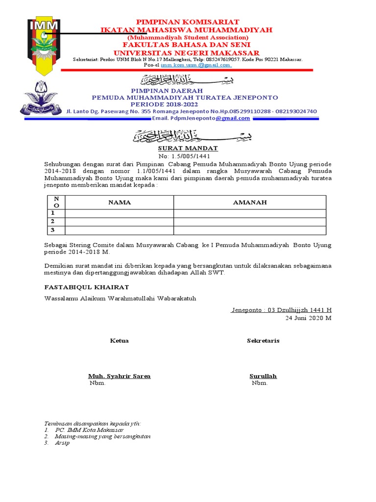 Surat Mandat | PDF