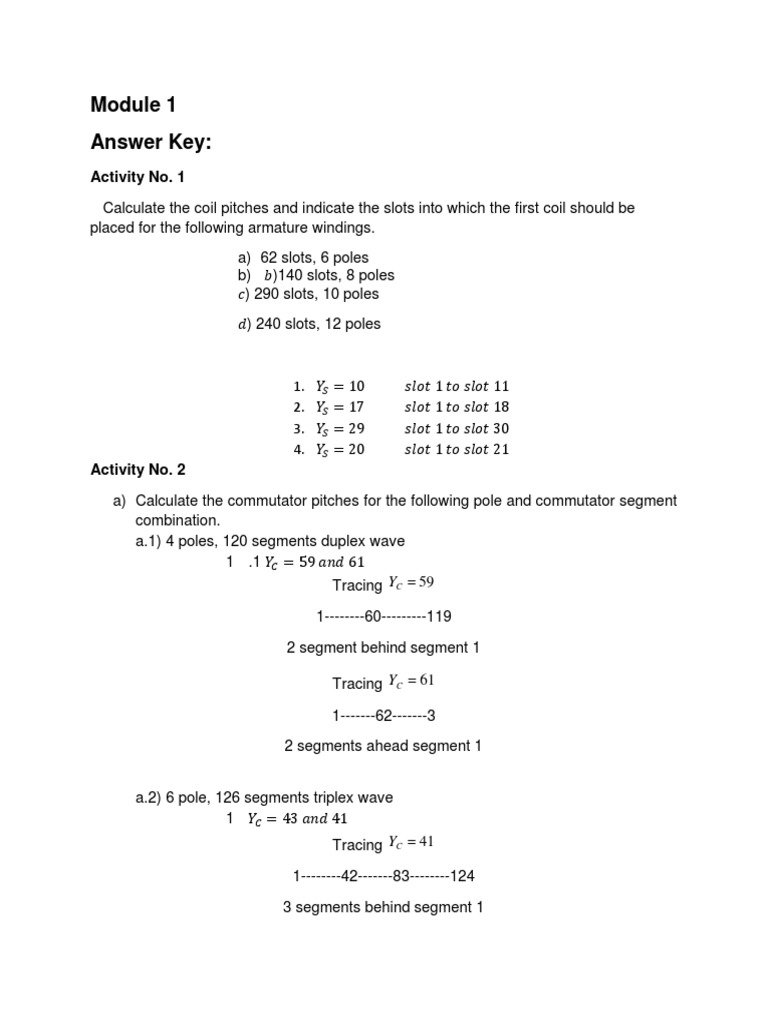 Module 1 Answer Key Machines | PDF | Power (Physics) | Electrodynamics
