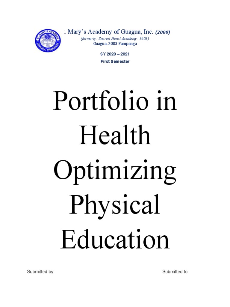 Health & PE Portfolio 2020-2021 | PDF