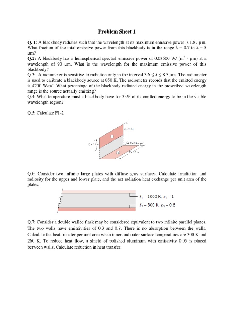 Problem Sheet 1 ME595 | PDF