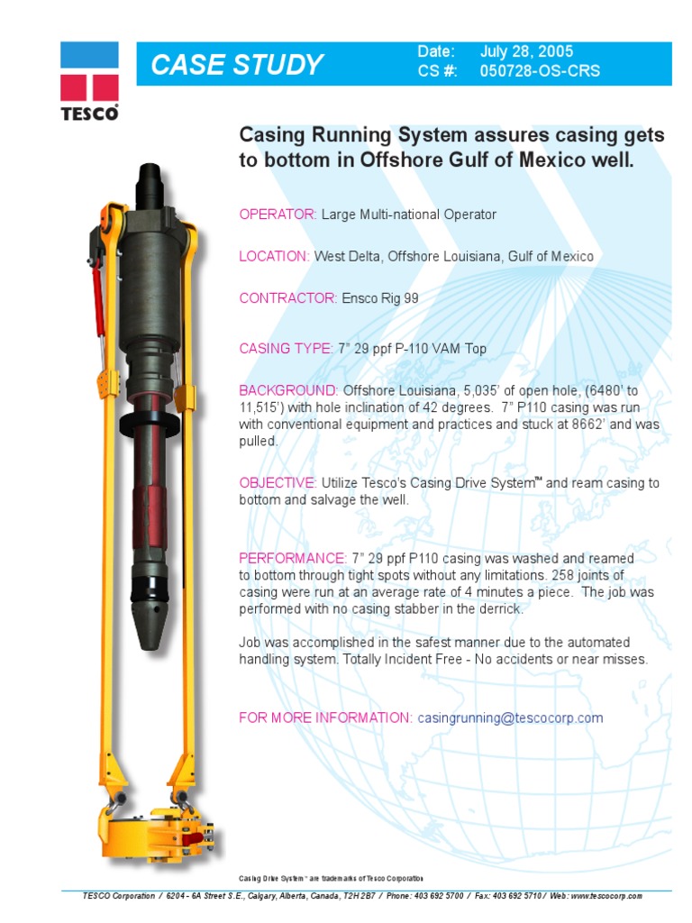 Case Study: Casing Running System Assures Casing Gets To Bottom in ...