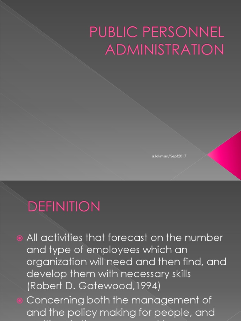 Chapter 4 - Public Personnel Administration | PDF | Human Resource ...