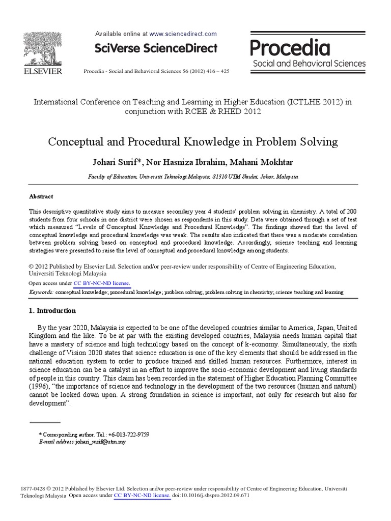 Problem Solving Chemistry PDF | PDF | Scientific Method | Statistical ...