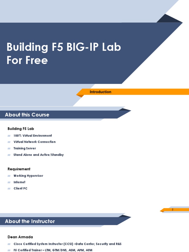 Building F5 BIG-IP Lab For Free | PDF | Server (Computing) | Computer ...