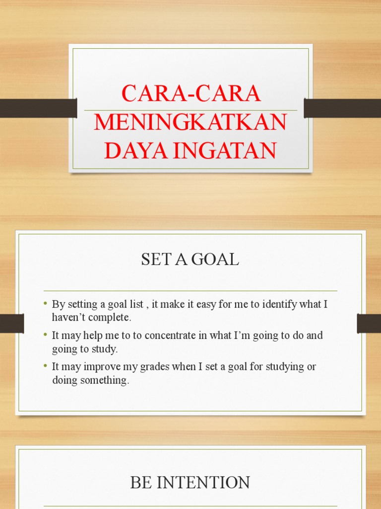 Five Effective Strategies for Improving Memory: Setting Goals, Being ...