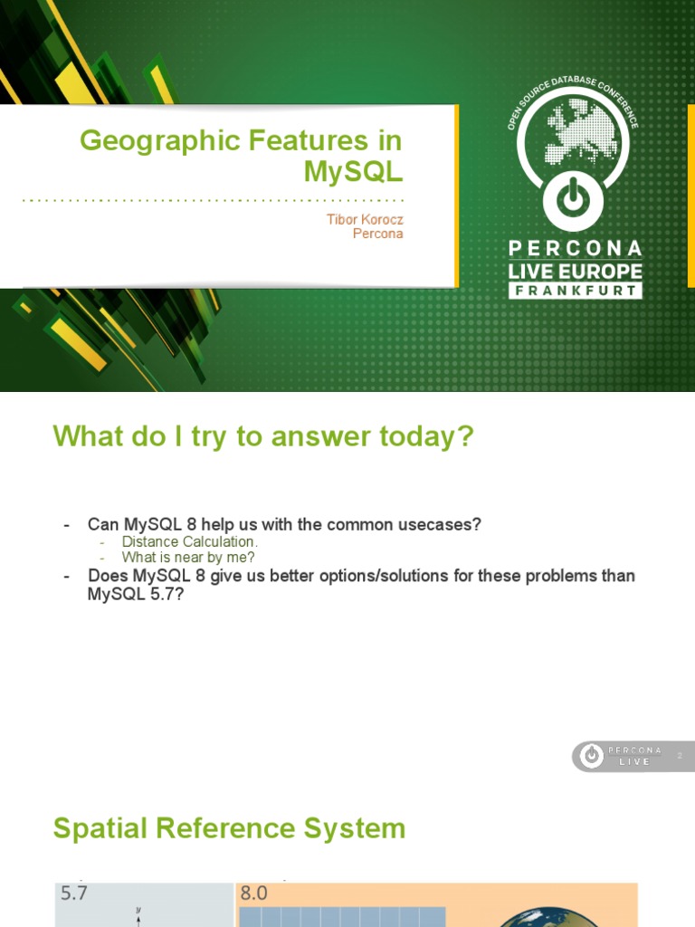 MySQL 8 - Show Geo Location Features Through A Case Study. - FileId ...