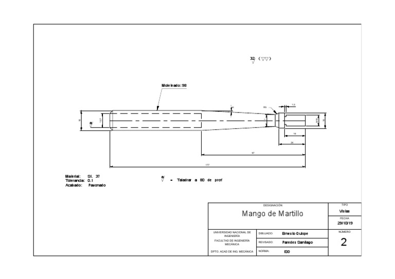Vistas del Mango de Martillo | PDF | Science | Ingeniería