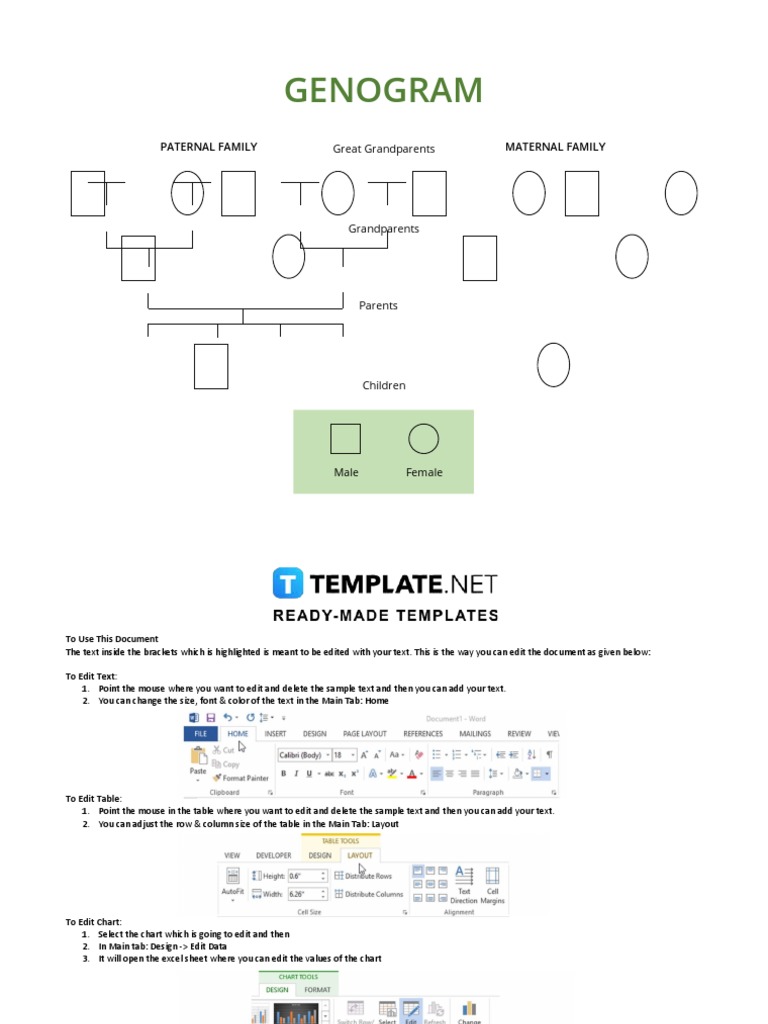 Family Genogram Editing Guide | PDF