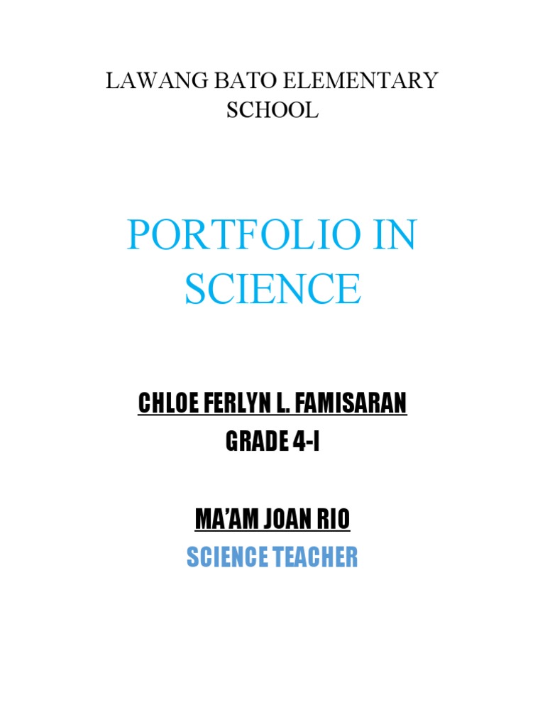 Chloe Famisaran's Multi-Subject Portfolio Showcasing Her Academic ...