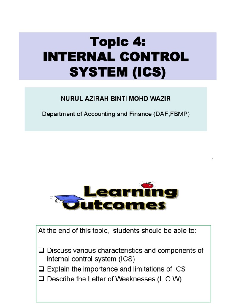 4) Internal Control System | PDF | Internal Control | Audit